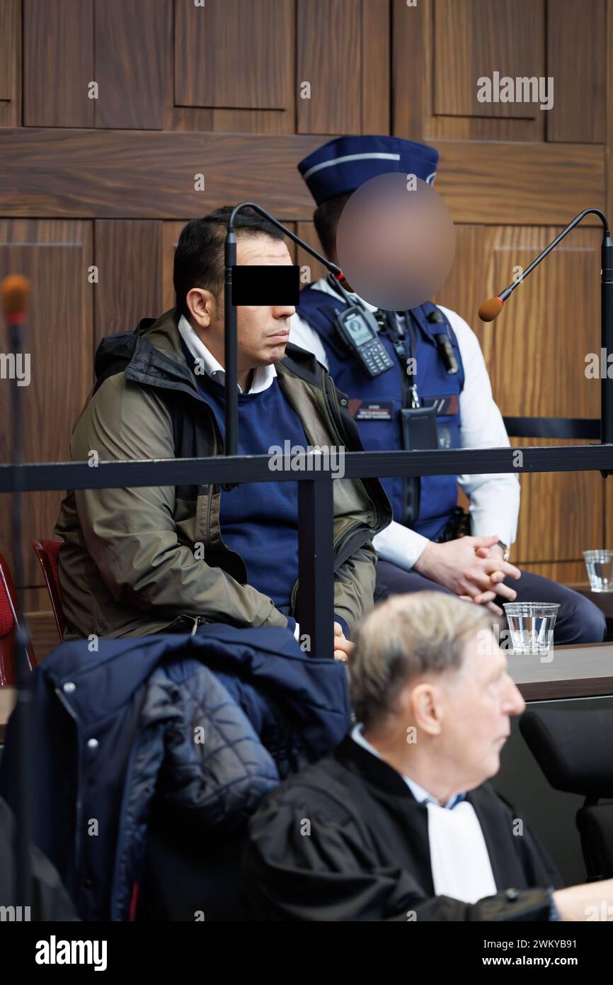 The accused Ridoan Oudaha pictured during the start of a assizes trial ...
