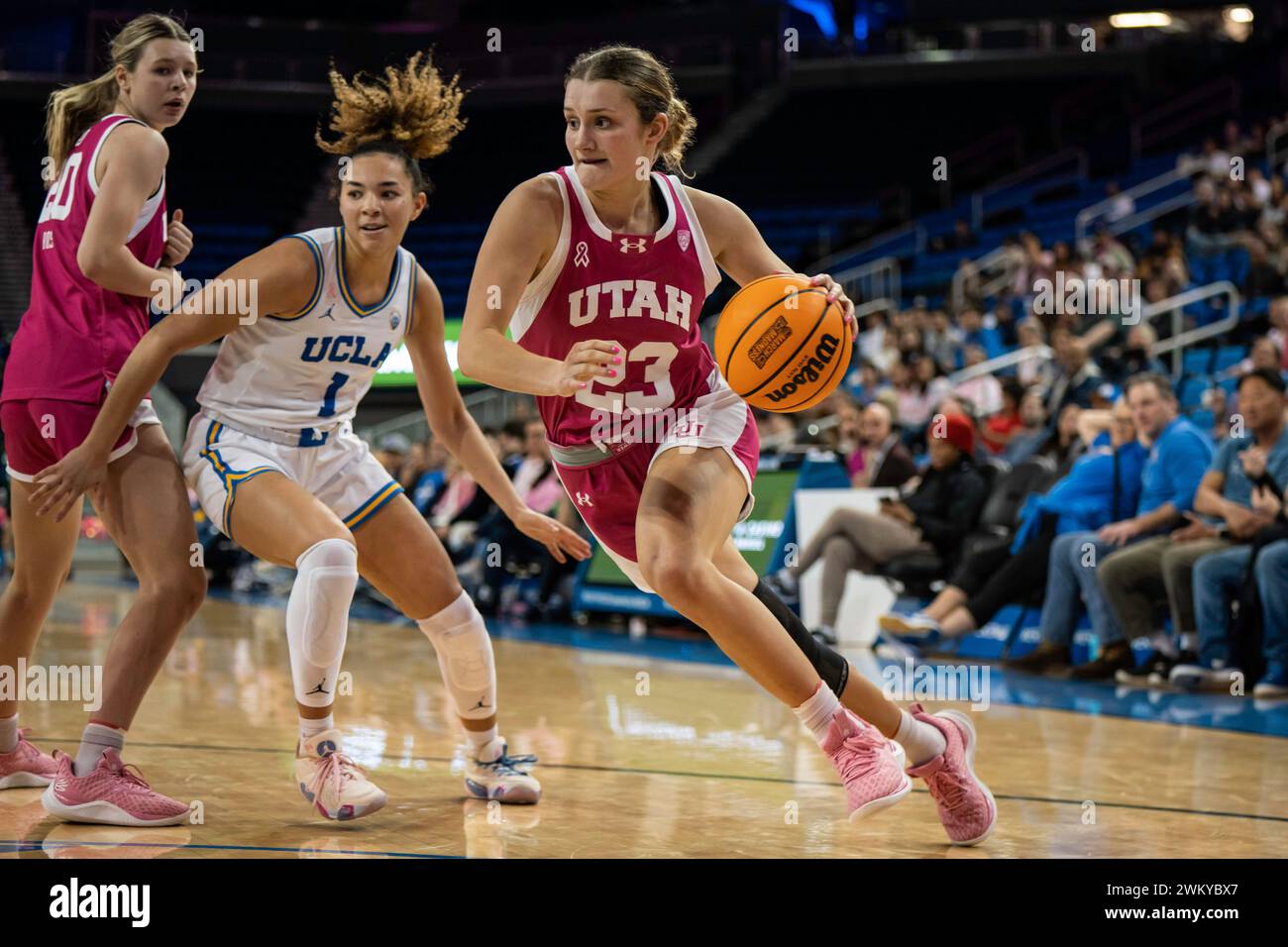 Westwood, United States. 22nd Feb, 2024. Utah Utes guard Matyson Wilke ...
