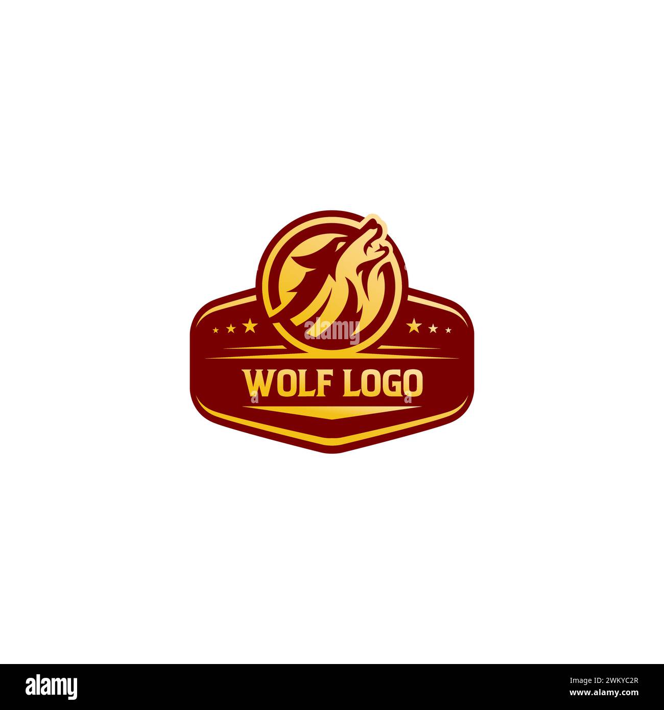 Wolf Vintage Logo. Wolf Vector Illustration Stock Vector Image & Art ...