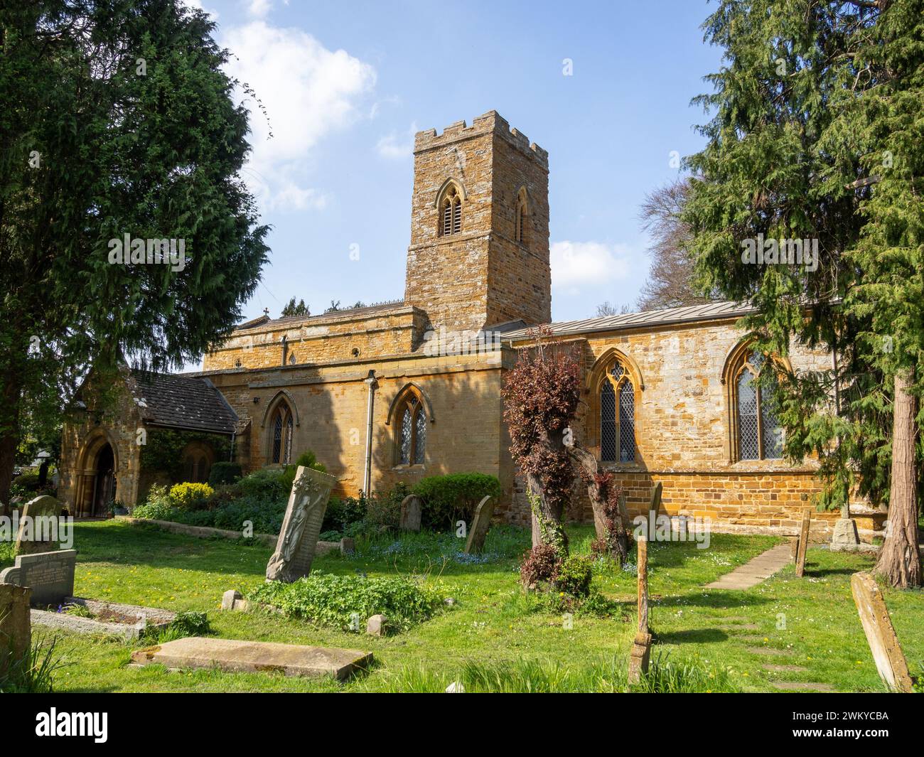Exterior of the church of St Luke, Duston, Northampton, UK; earliest ...
