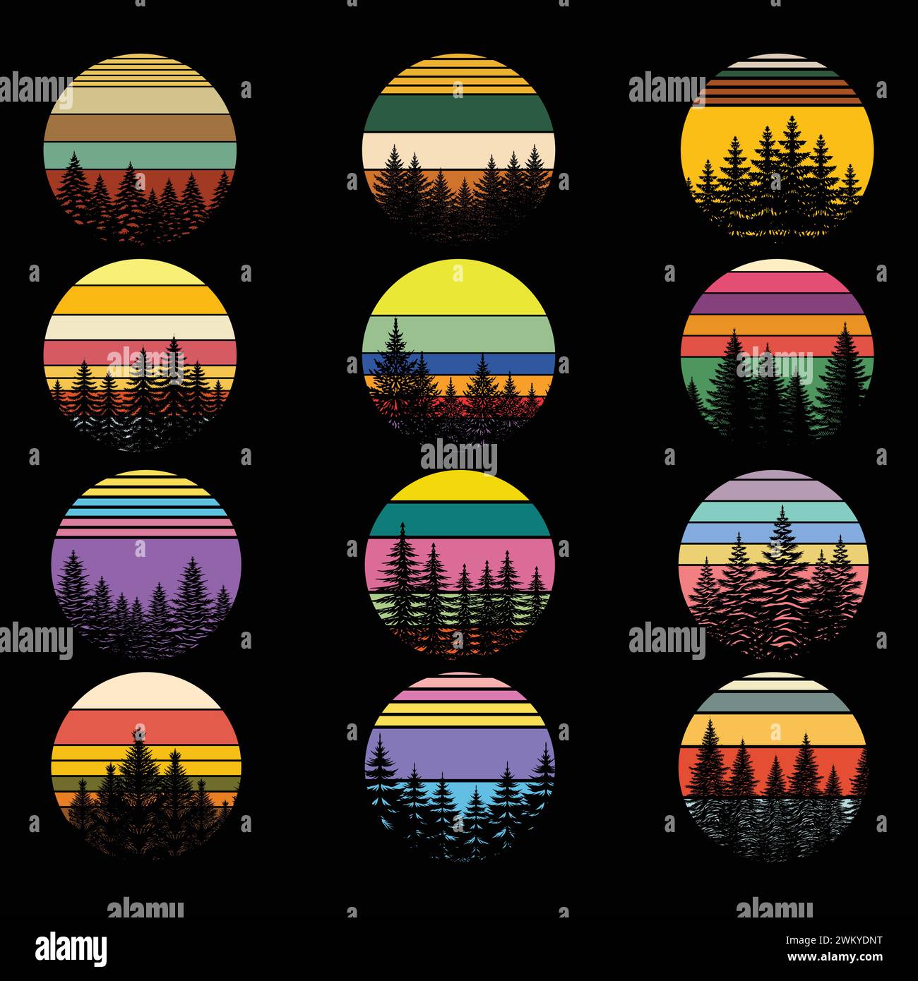 60s 70s silhouette Stock Vector Images - Alamy