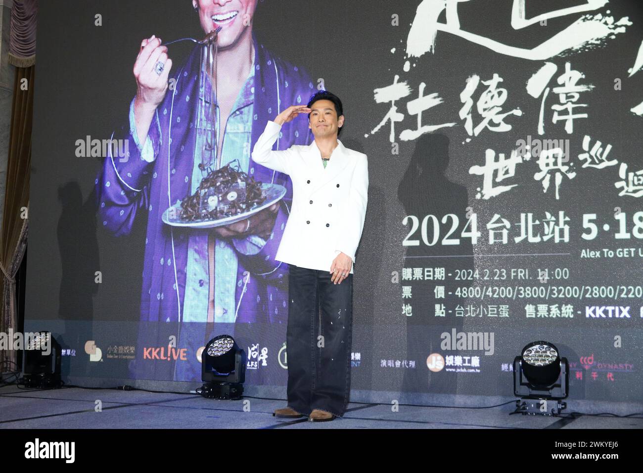 Hong Kong and Taiwan-based singer and actor Alex To attends a concert ...