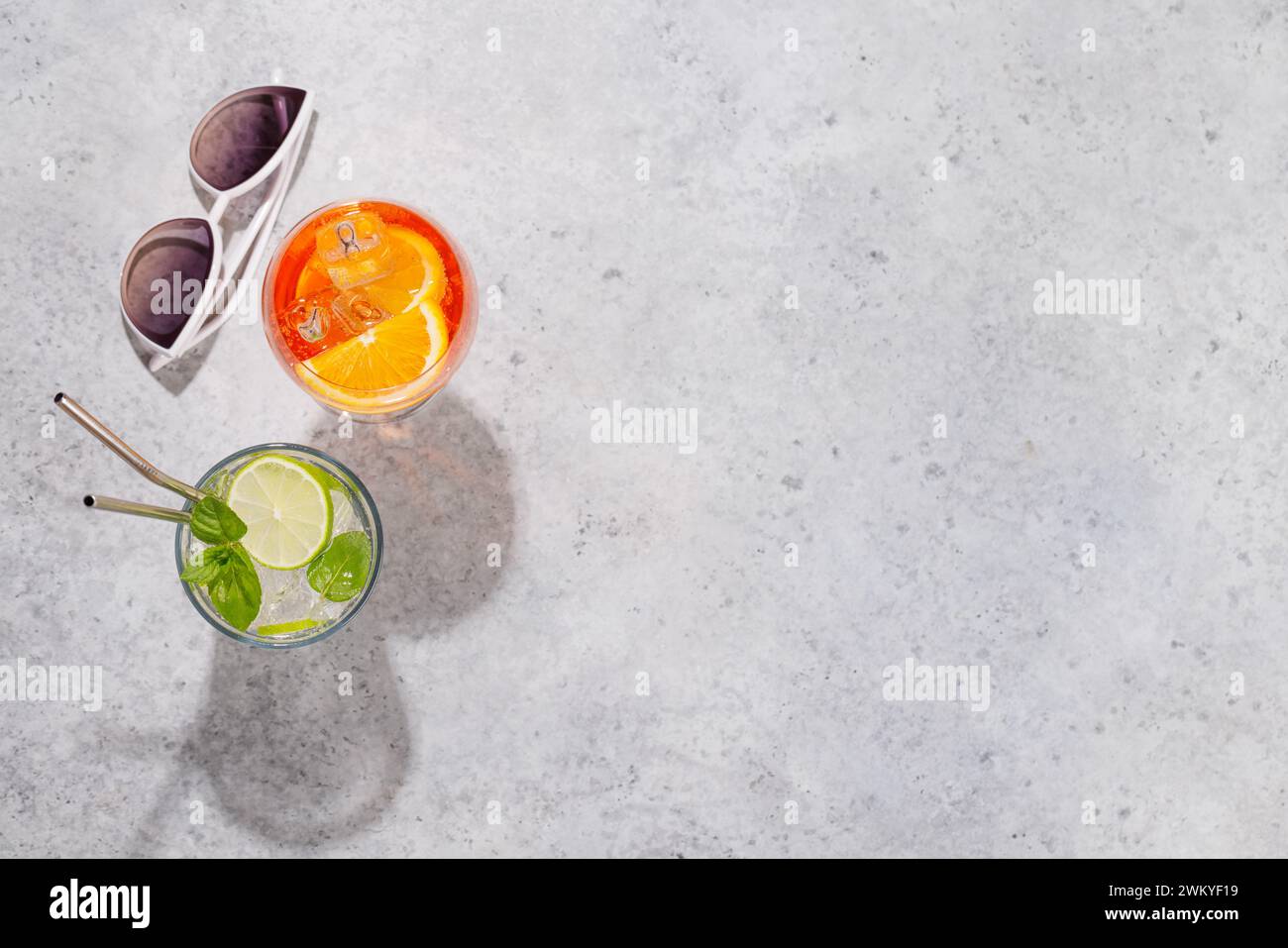 Refreshing cocktails by the pool on a sunny day, the perfect summer ...