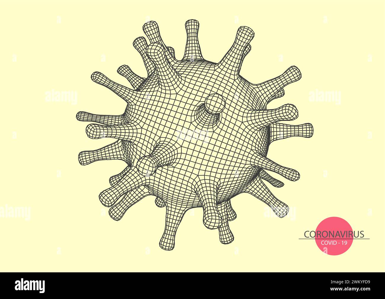 Virus model .Biotechnology, biochemistry, genetics and medicine concept ...