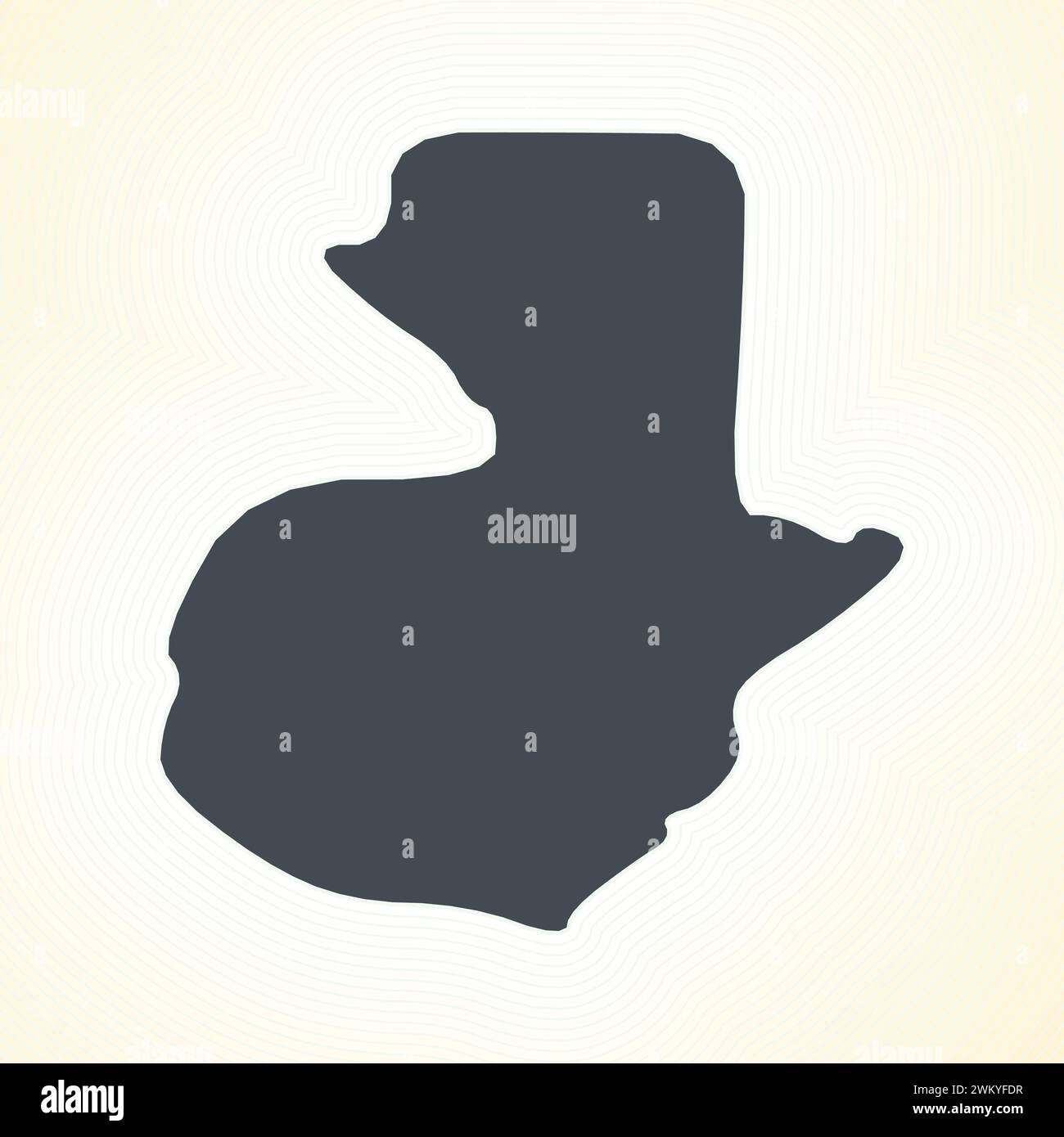 Guatemala map icon. Country shape on radiant striped gradient ...