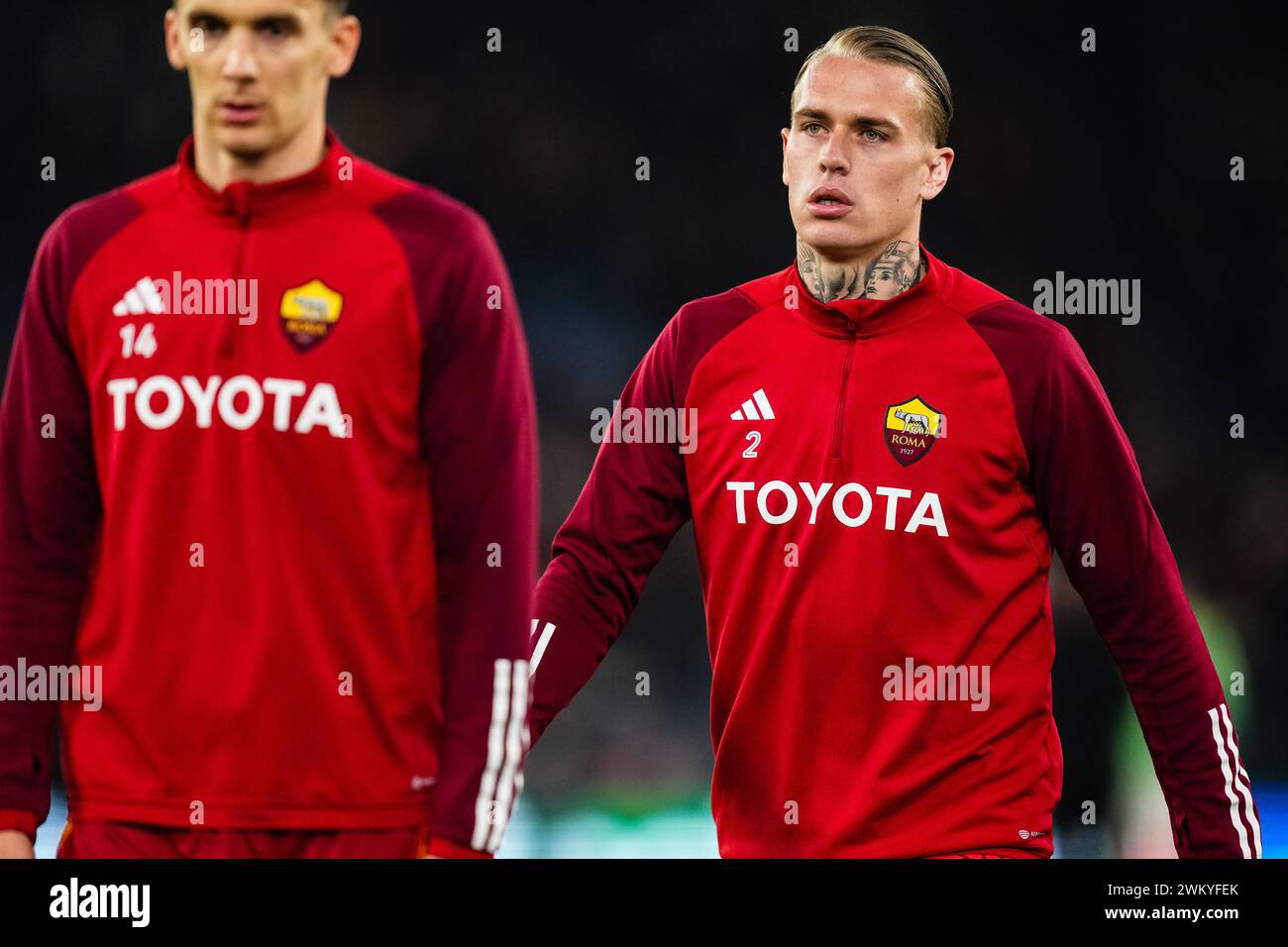 Rome, Italia. 22nd Feb, 2024. Rome - Rick Karsdorp of AS Roma during ...
