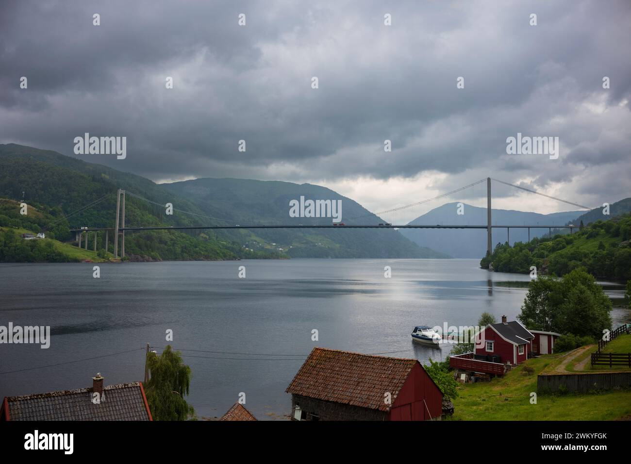 A scenic Norwegian landscapes taken from the passenger train from Oslo to Bergen, Norway ...