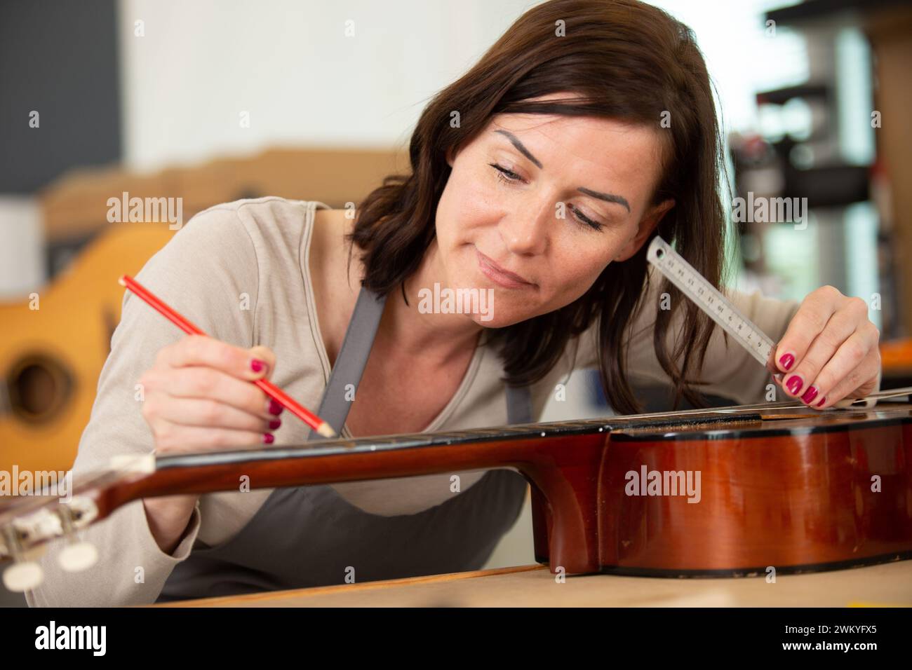 Acoustic guitar strings angle hi-res stock photography and images - Alamy