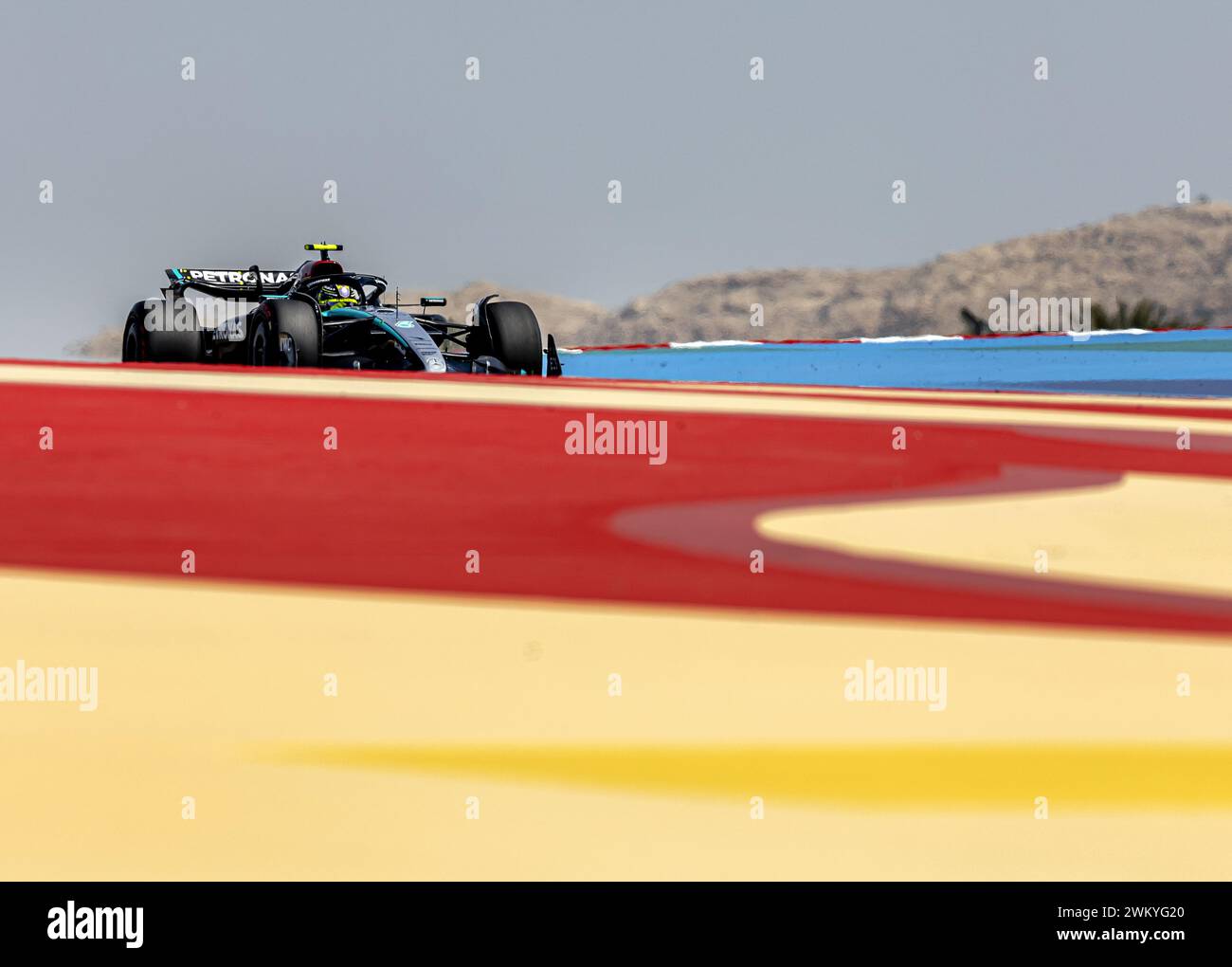 BAHRAIN - Lewis Hamilton (Mercedes) during the third day of testing at ...