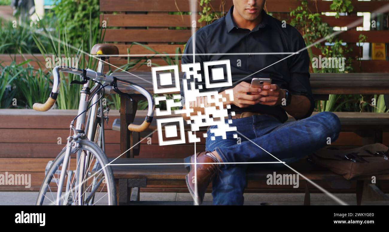 Person using smartphone scan qr hi-res stock photography and images - Alamy