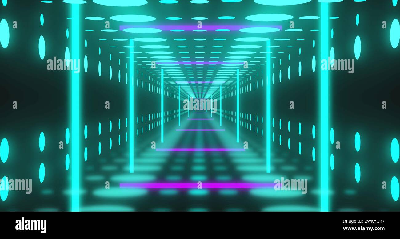 Neon digital tunnel hi-res stock photography and images - Alamy