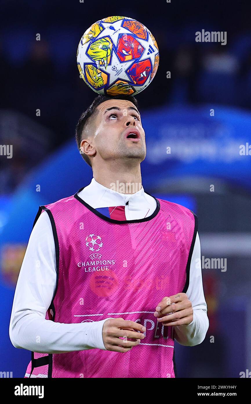 Joao Cancelo of FC Barcelona prior to the Champions League football ...