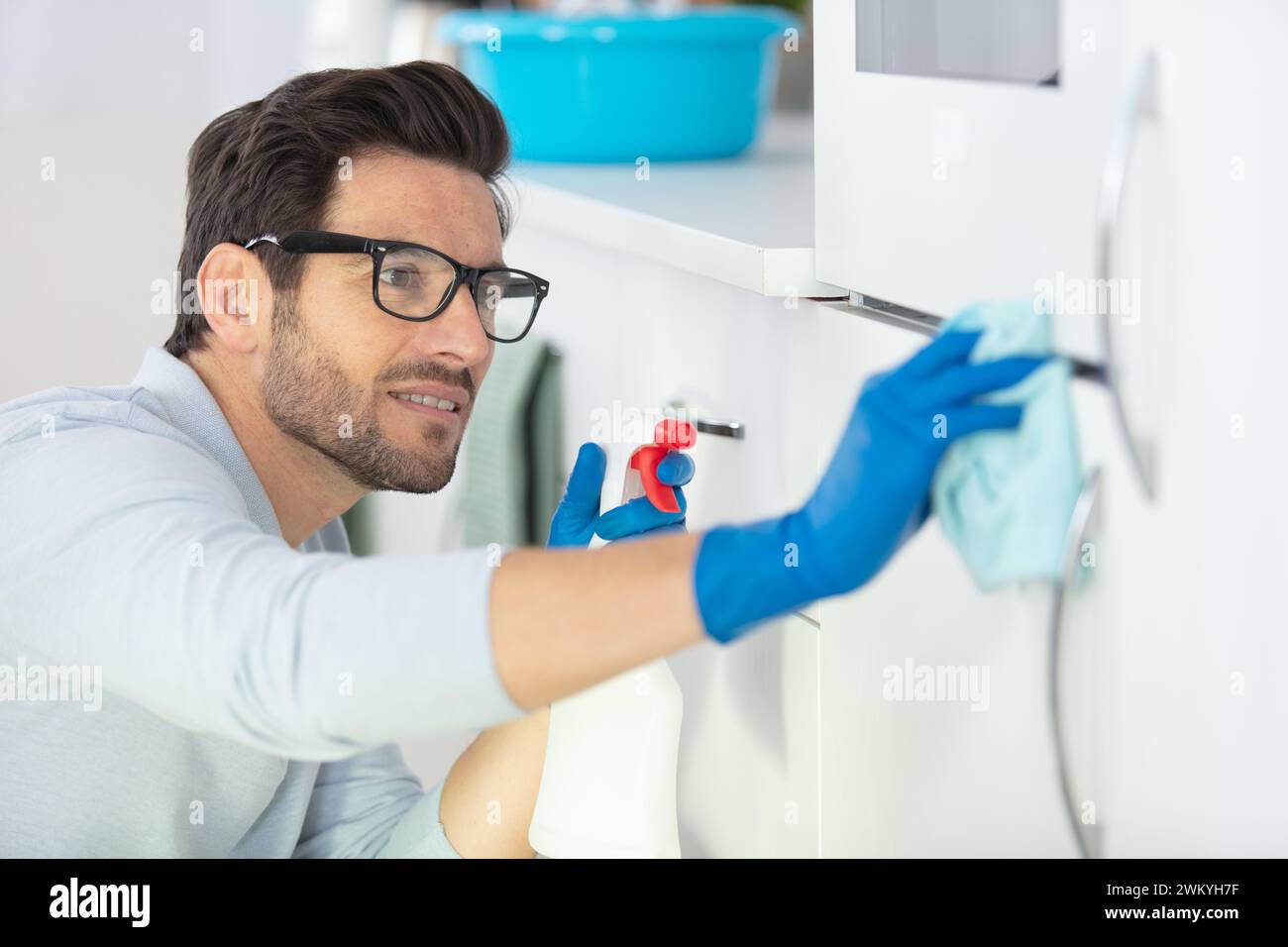 Kitchen looking hygiene man young man male white male hi-res stock ...