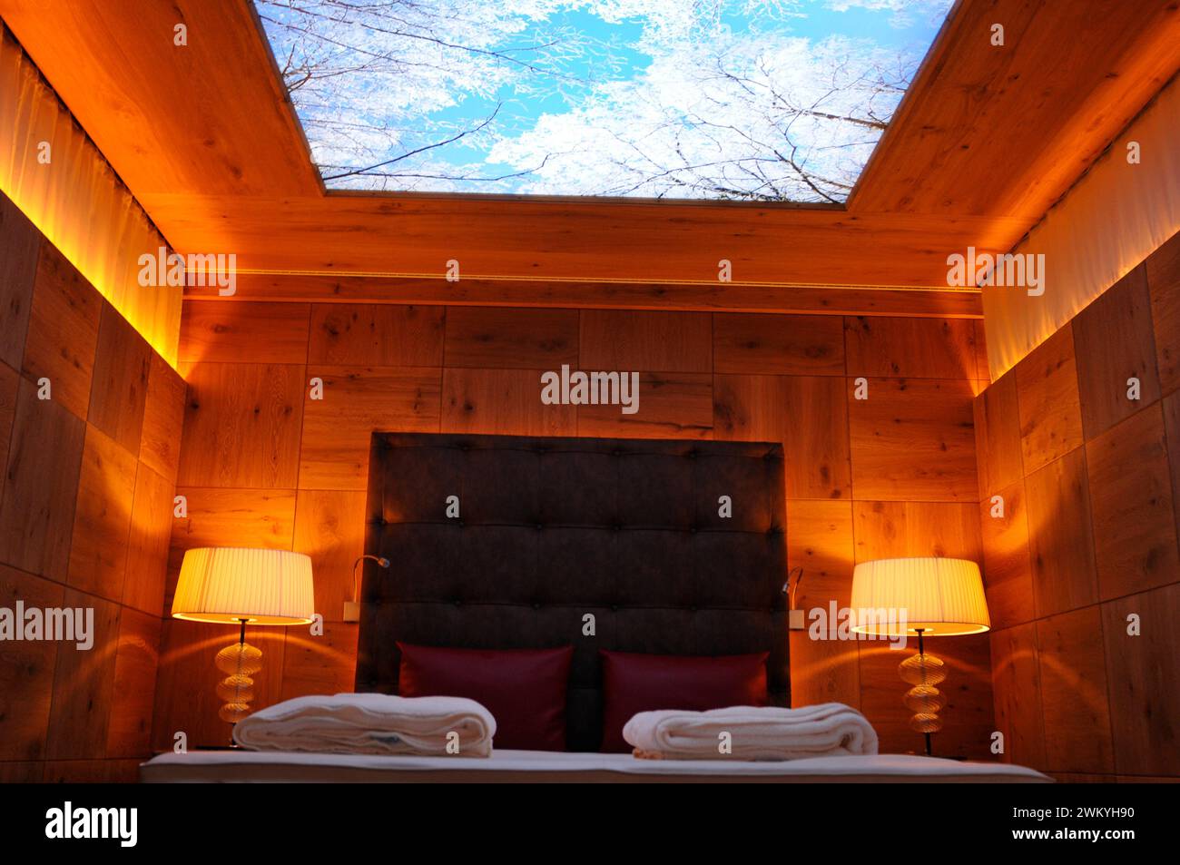 Die Inneneinrichtung des Aureus Spa Relax Room | Interior roof design ...