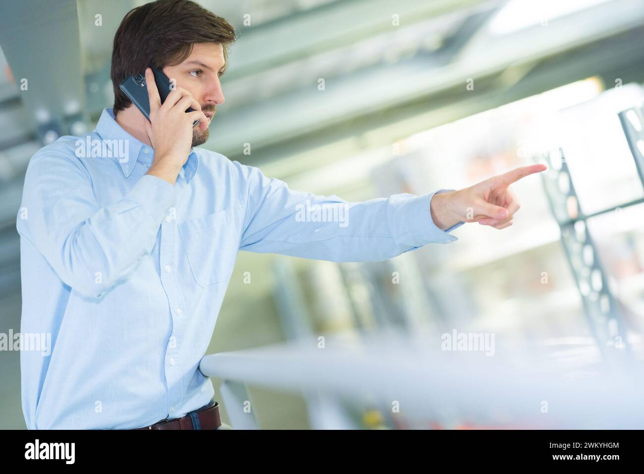 Businessman pointing something on screen hi-res stock photography and ...