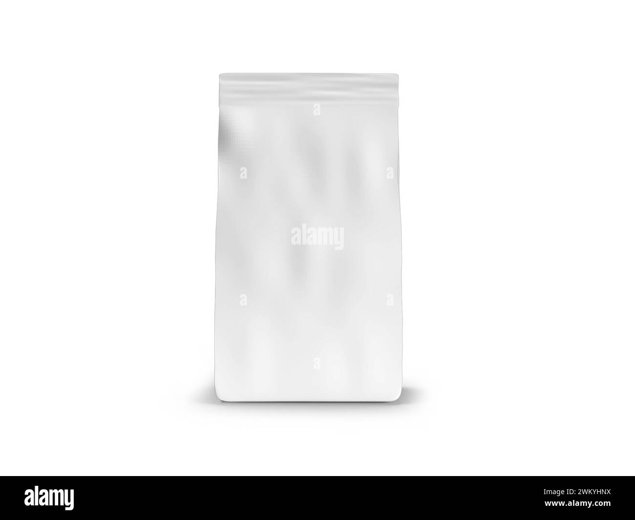 Pouch Bag Packaging Mockup 3D Illustration Mockup Scene on Isolated ...