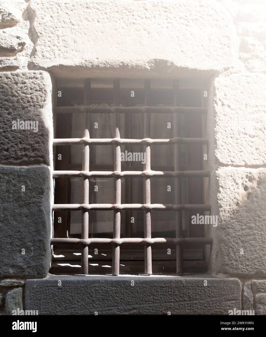 Prison window steel grating hi-res stock photography and images - Alamy