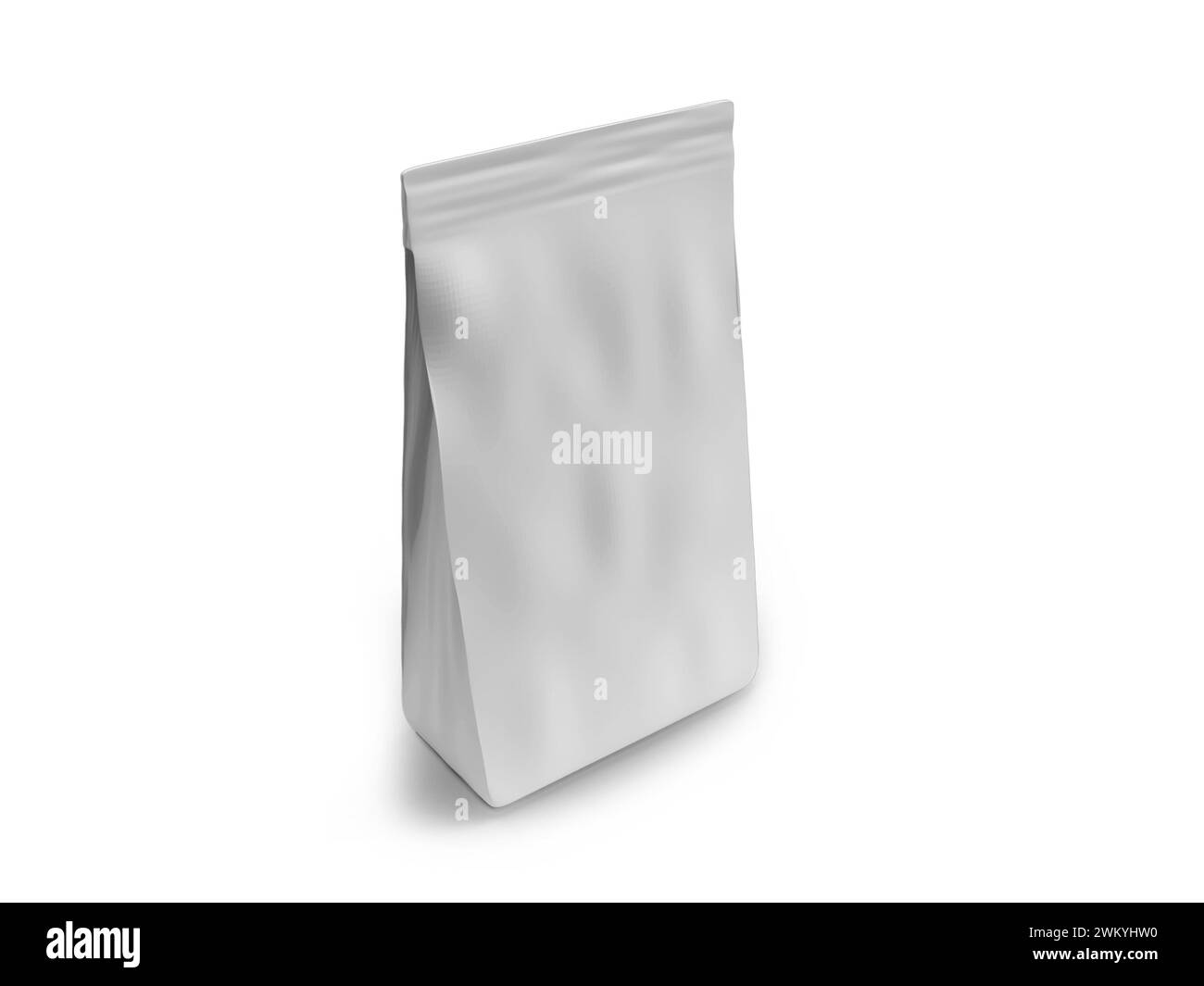 Pouch Bag Packaging Mockup 3D Illustration Mockup Scene on Isolated ...