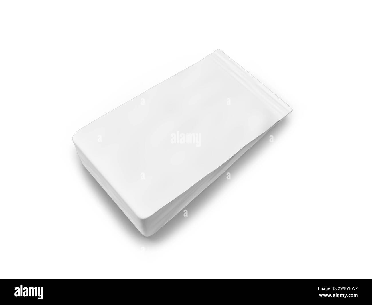 Pouch Bag Packaging Mockup 3D Illustration Mockup Scene on Isolated ...