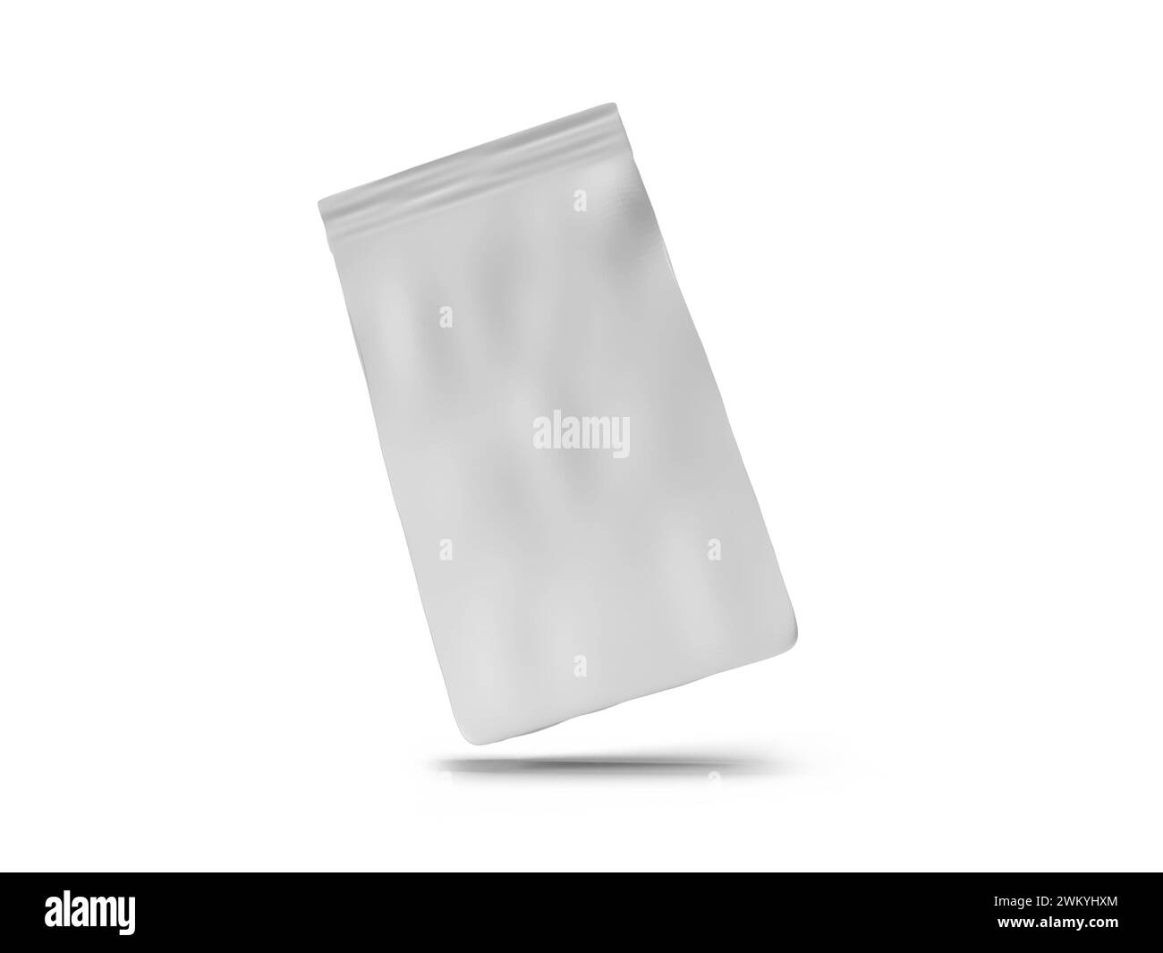 Pouch Bag Packaging Mockup 3D Illustration Mockup Scene on Isolated ...