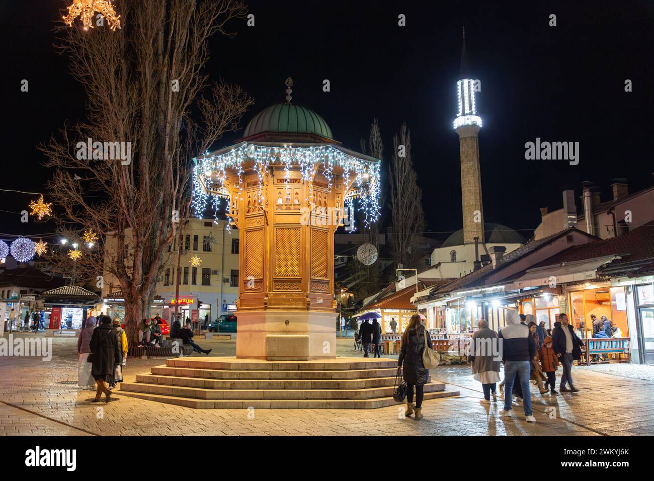Sarajevo - BiH - 10 FEB 2024: Bascarsija is Sarajevo's old bazaar and ...