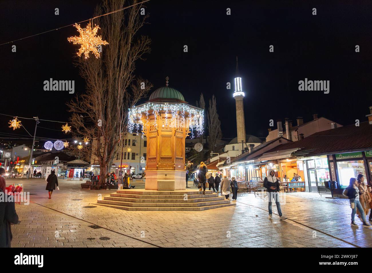 Sarajevo - BiH - 10 FEB 2024: Bascarsija is Sarajevo's old bazaar and ...