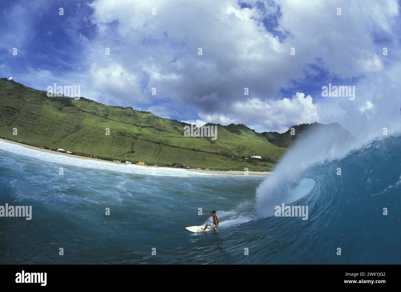 Surfing pipeline in Hawaii Stock Photo - Alamy
