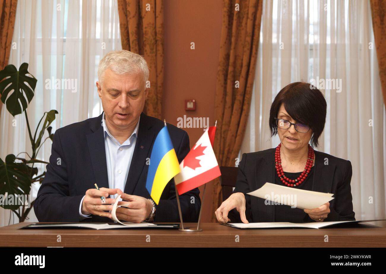 Non Exclusive: KYIV, UKRAINE - FEBRUARY 21, 2024 - President of the National University of the ...