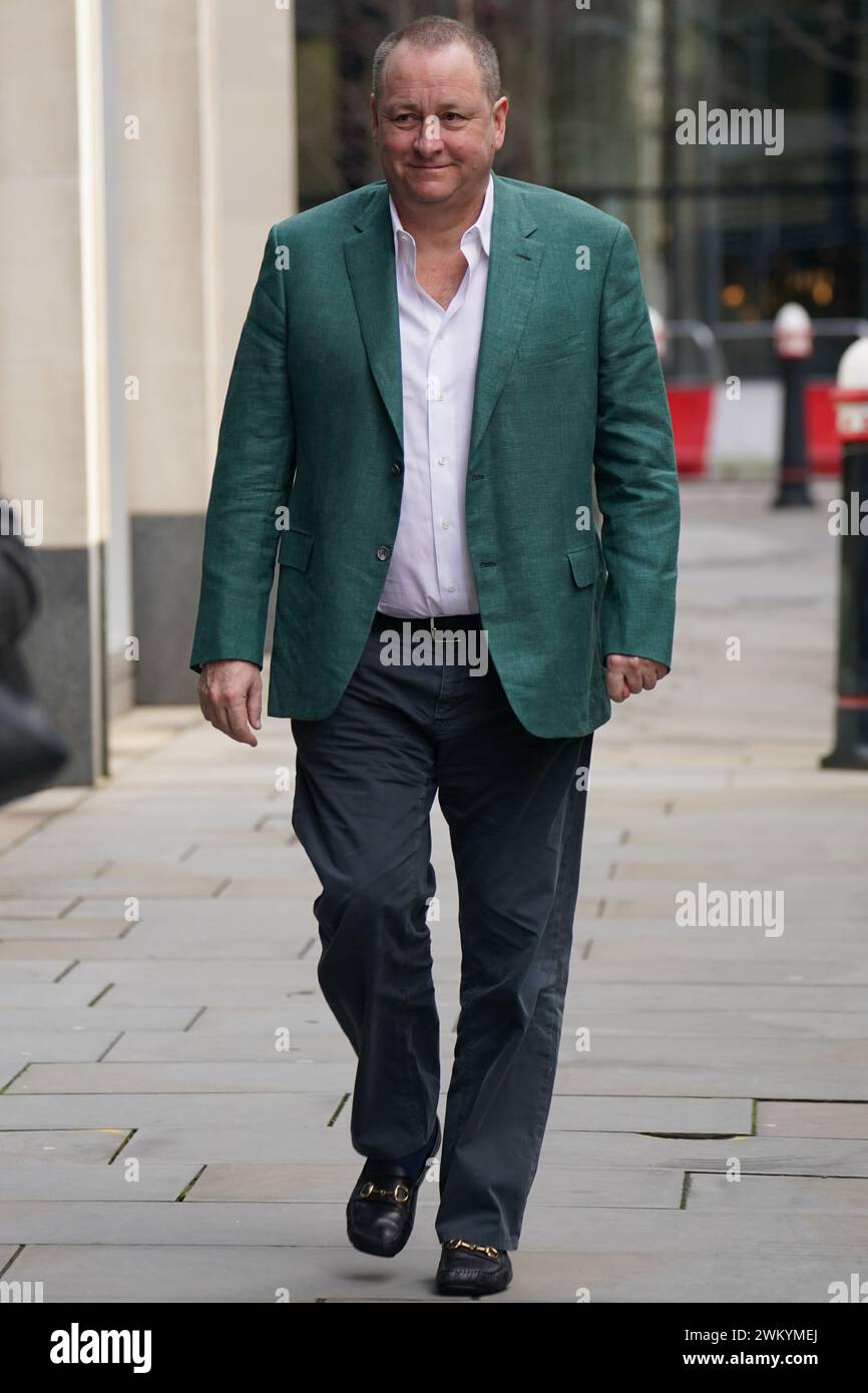 Sports Direct and House of Fraser owner Mike Ashley outside the Rolls ...