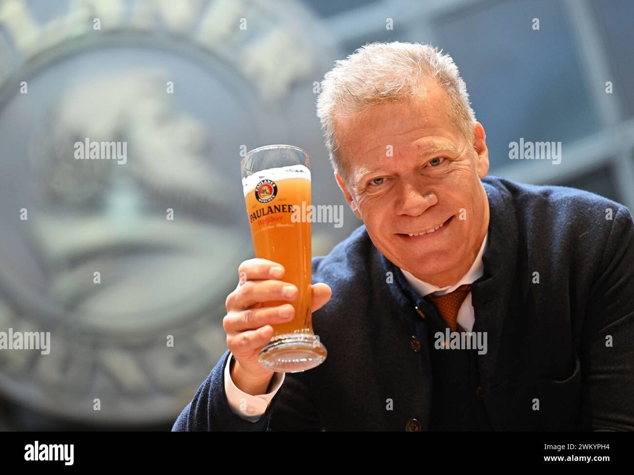 Munich, Germany. 23rd Feb, 2024. Paulaner Managing Director Andreas ...
