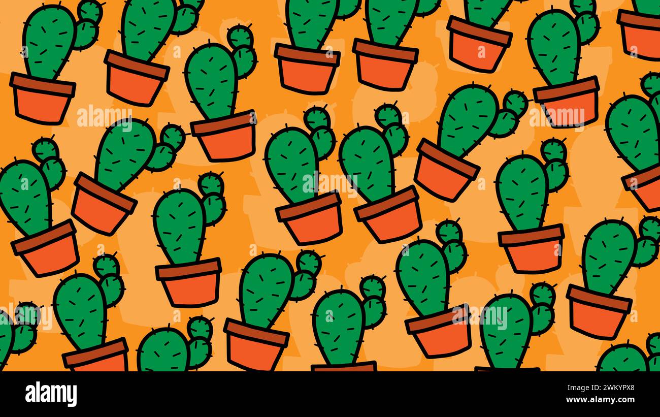 Saguaro prickly pear cacti Stock Vector Images - Alamy