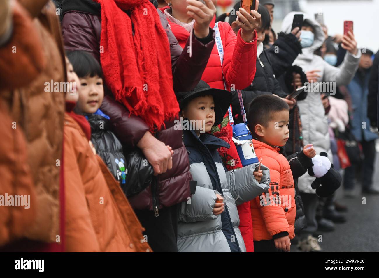 Huzhou, China's Zhejiang Province. 23rd Feb, 2024. People watch an ...