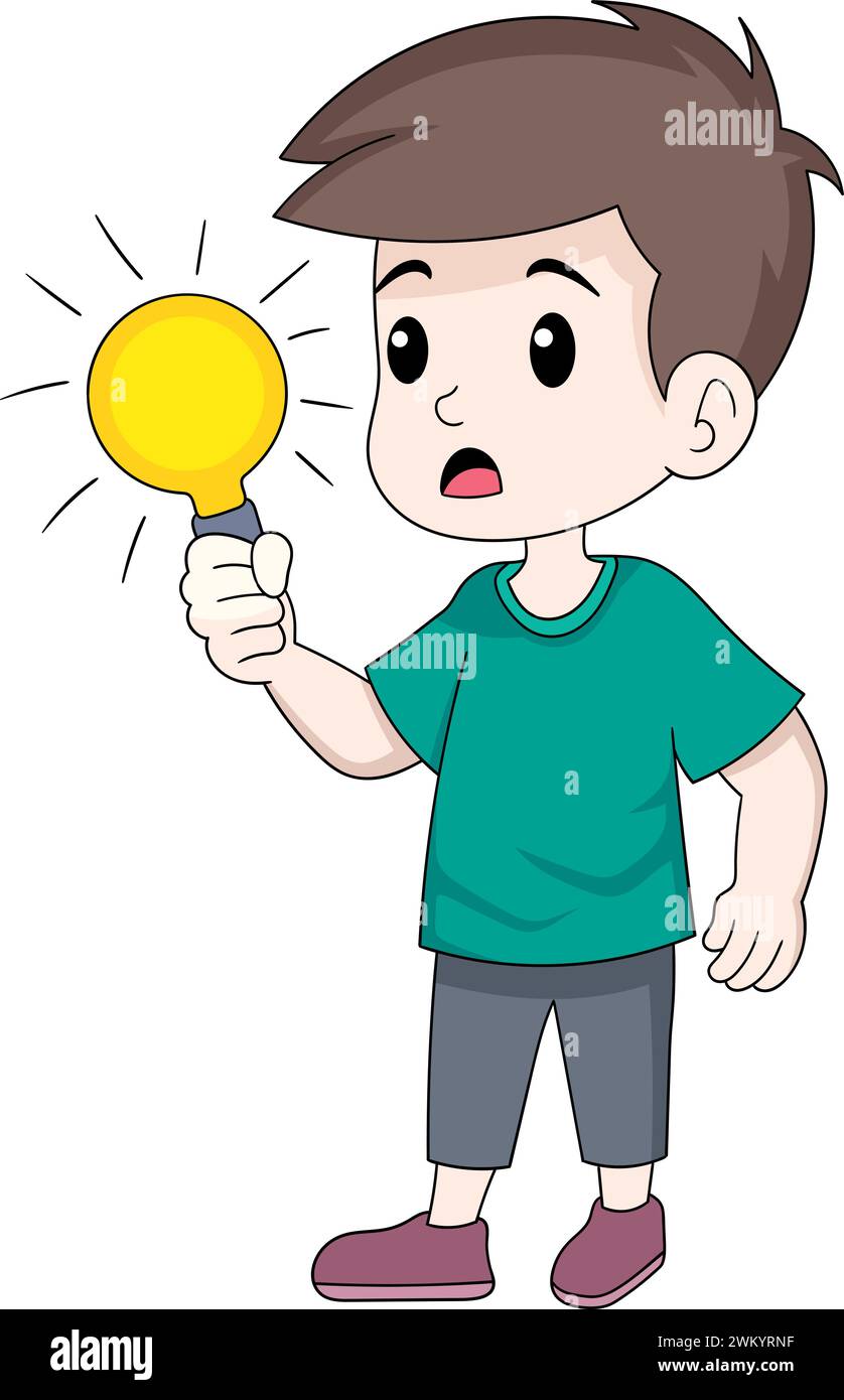 illustration of solving a problem, inspiration for ideas obtained ...