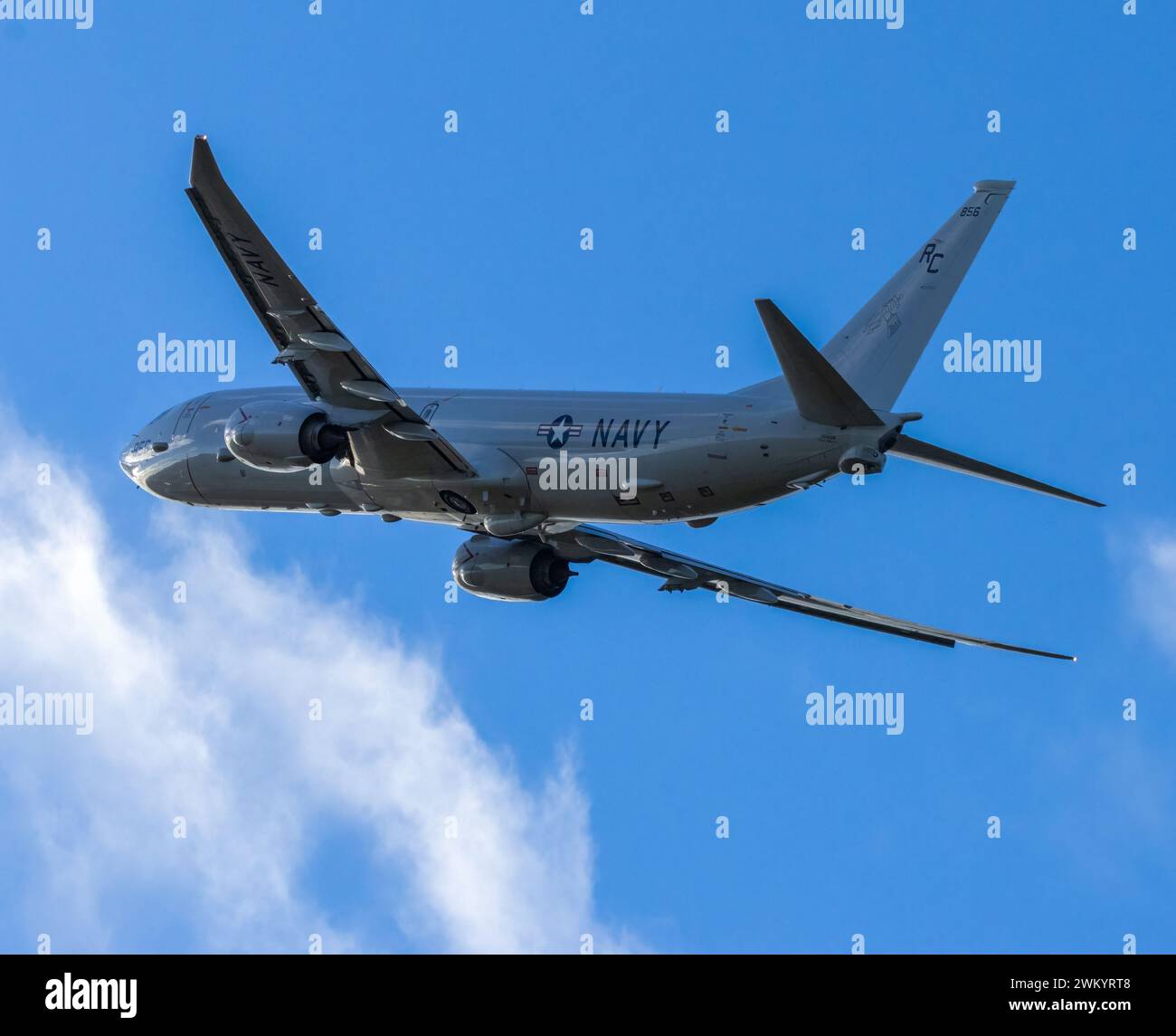 P8 poseidon Navy aircraft in flight Stock Photo - Alamy