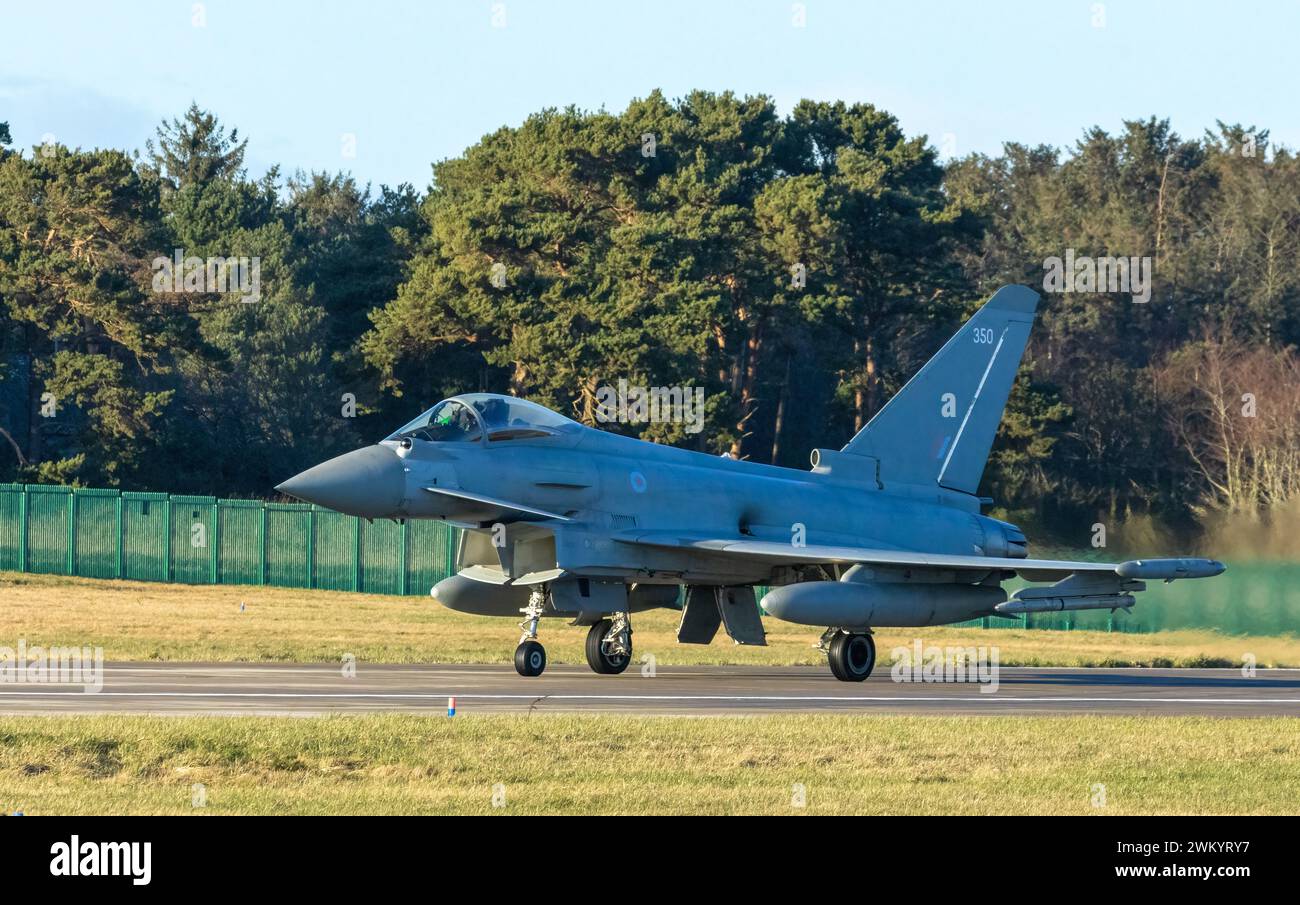 Typhoon military jet aeroplane on the runway Stock Photo - Alamy