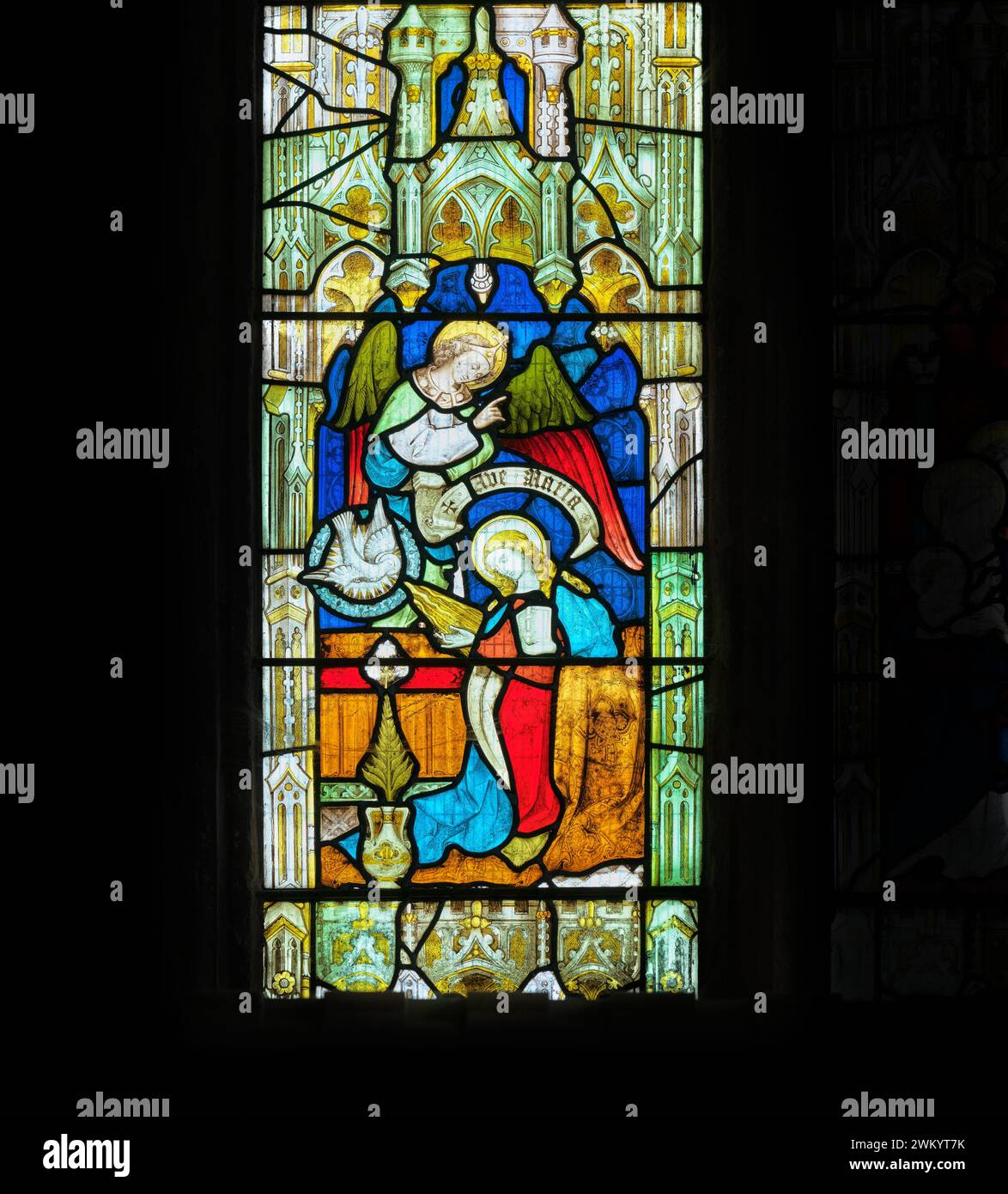 Angel Gabriel tells Mary she will conceive by the power of the Holy ...