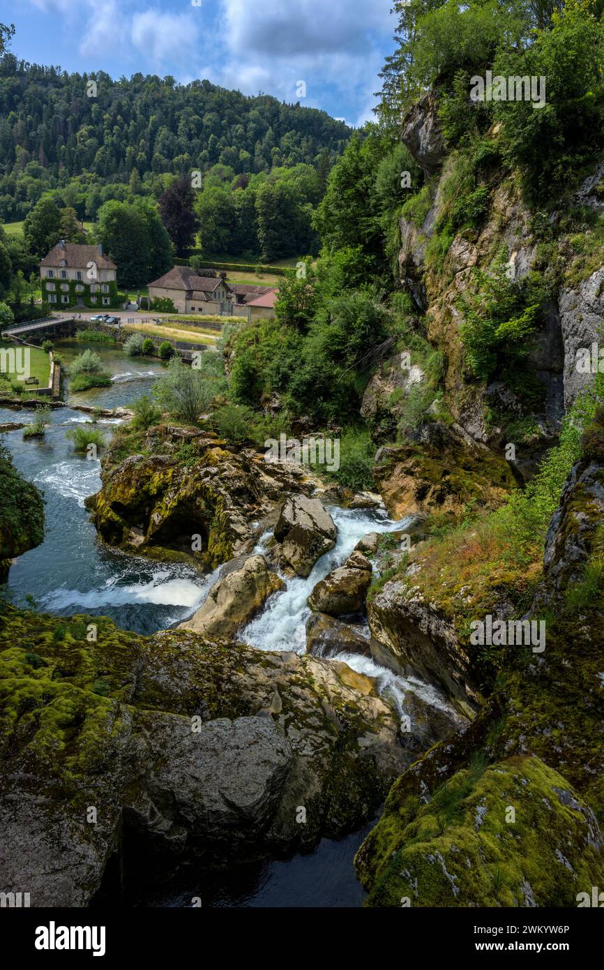 Les Pertes de l'Ain, in the Haut Jura, a former subterranean path of ...
