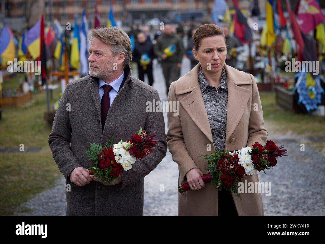 In this photo provided by the Danish Prime Minister Mette Frederiksen ...