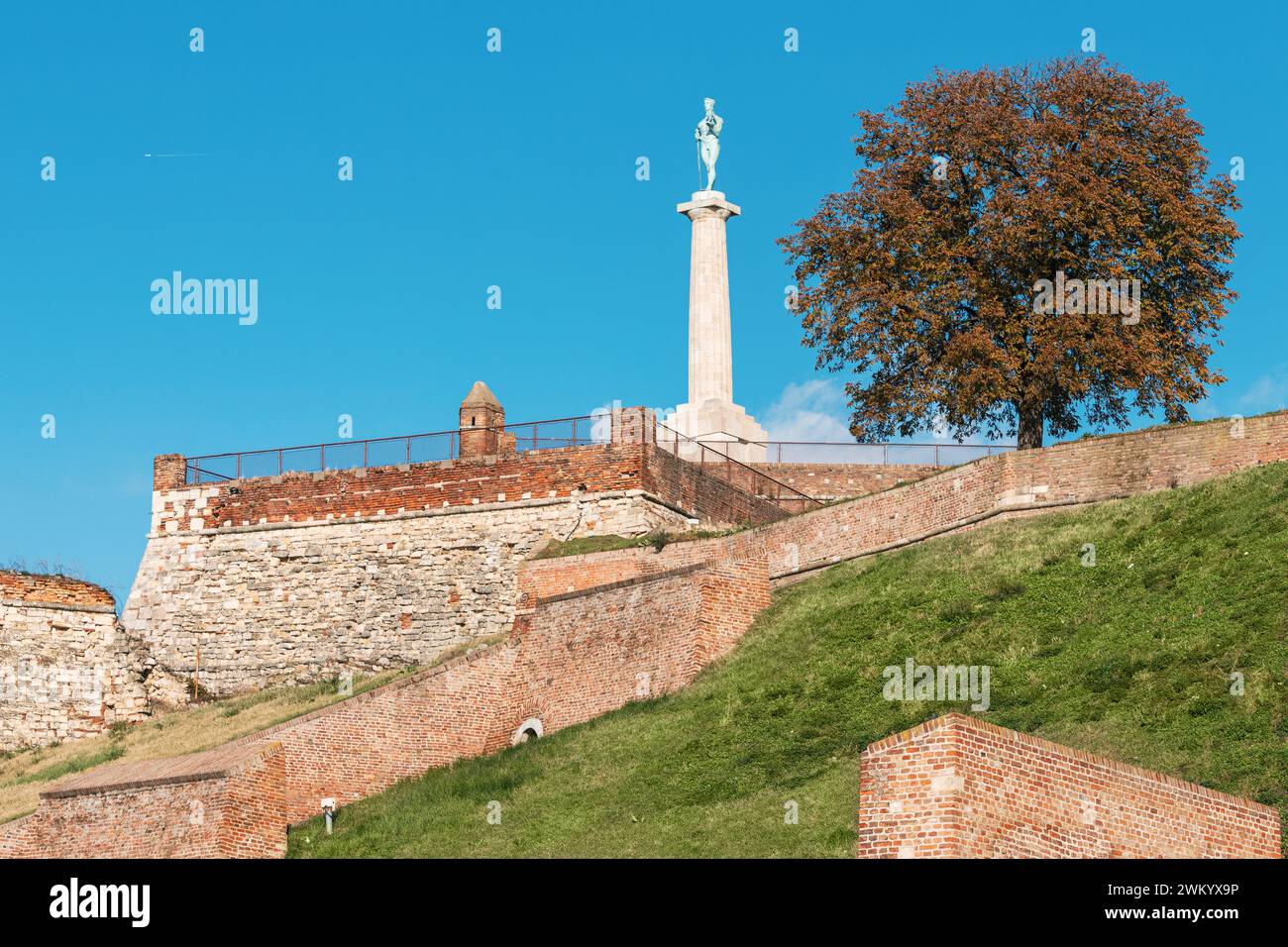 Belgrade's iconic Victory Monument stands proudly within the fortress ...