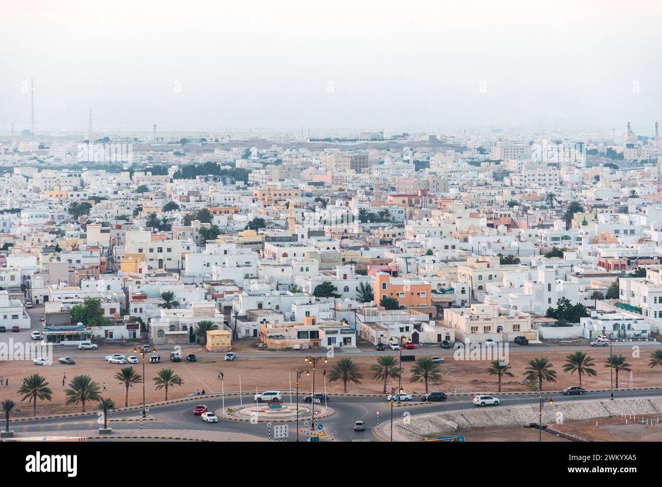 Residential buildings, city buildings, streets and roundabout in Sur ...