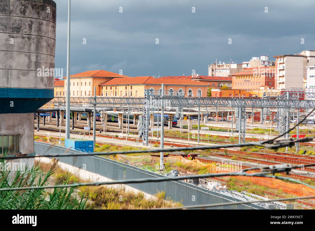 Pisa Centrale train station in Pisa view from the track side, Pisa ...