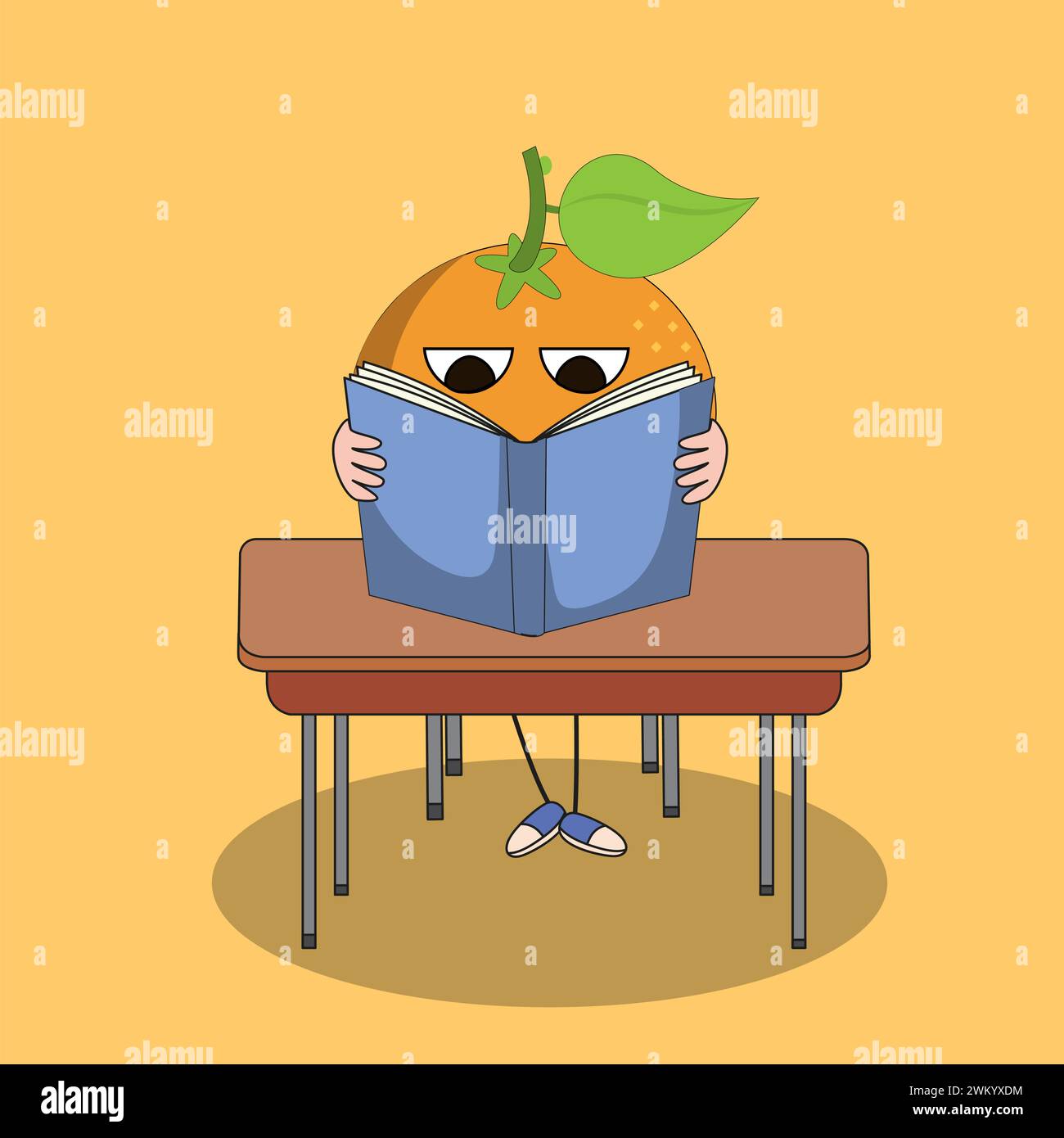 Art illustration Doodle Kawaii Fruits Symbol Character Orange Mascot ...