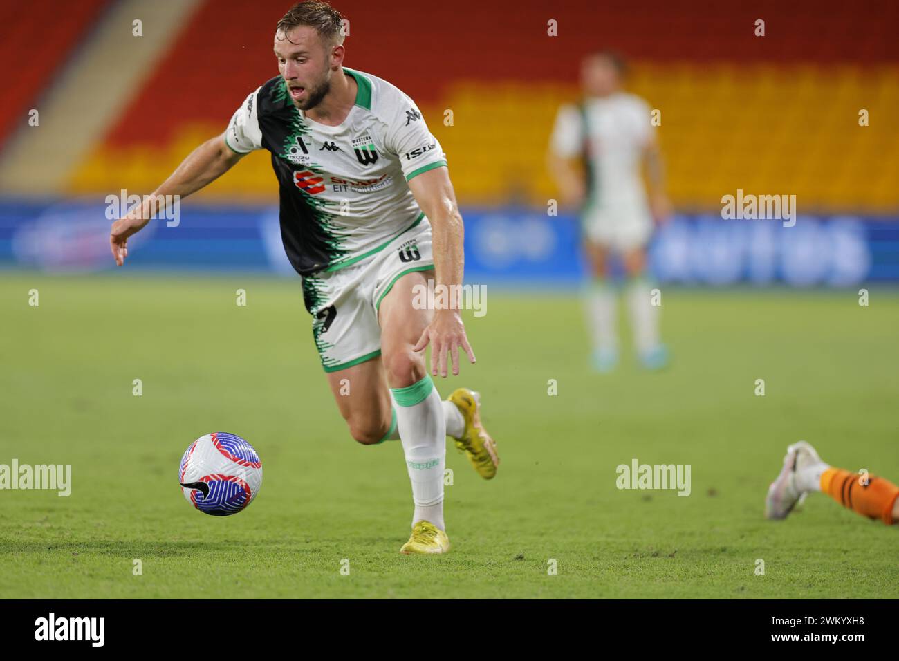 Brisbane, Australia. 23rd Feb 2024. Michael Ruhs (9 Western United FC) in action during the ...