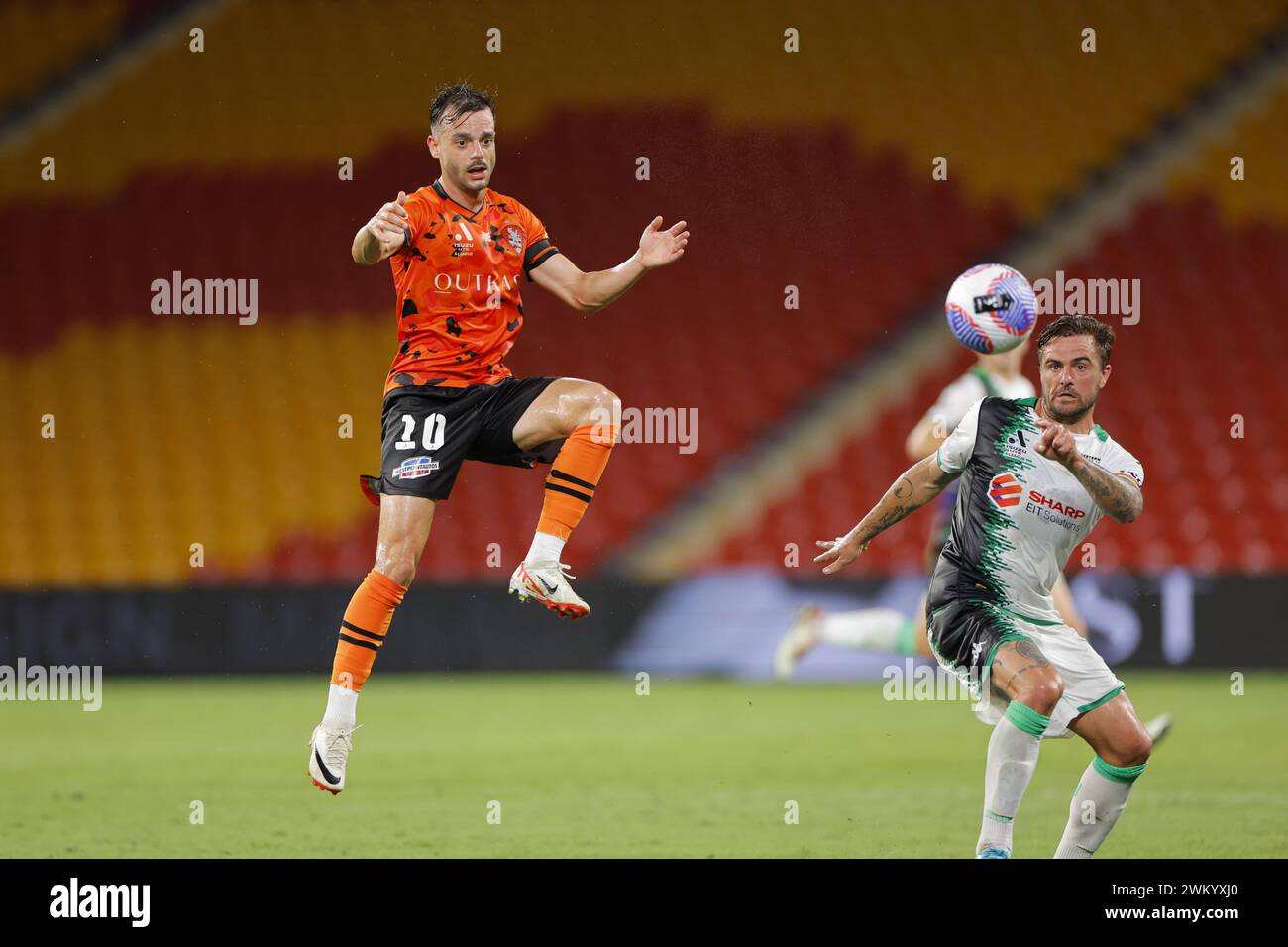Brisbane, Australia. 23rd Feb 2024. Nikola Mileusnic (10 Brisbane) in ...
