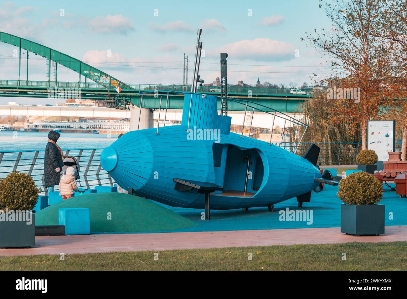 29 November 2023, Belgrade, Serbia: Belgrade's waterfront playground ...