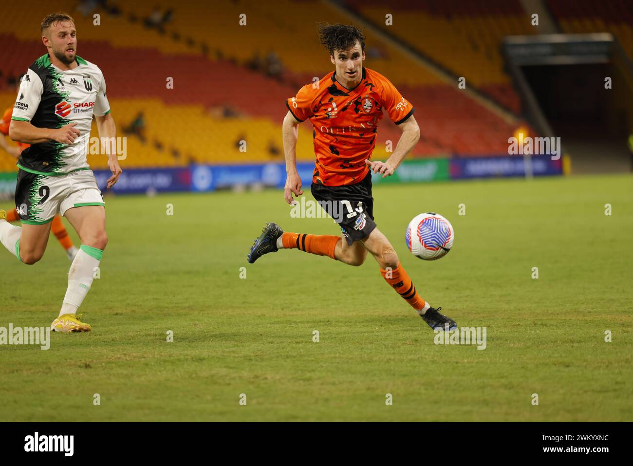 Brisbane, Australia. 23rd Feb 2024. Henry Hore (13 Brisbane) in action ...