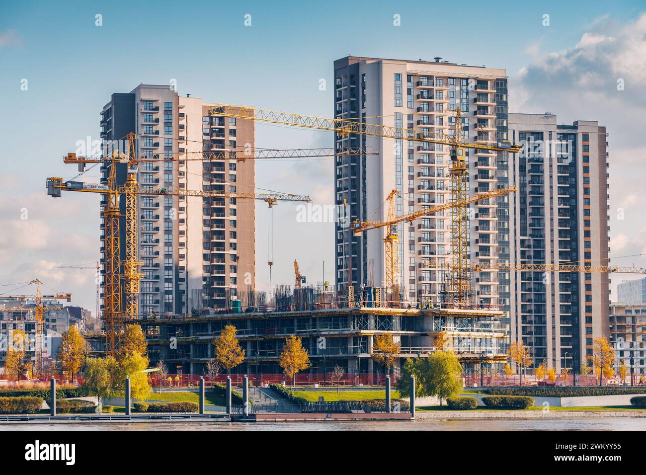 29 November 2023, Belgrade, Serbia: Belgrade's waterfront buzzes with modern development, as ...