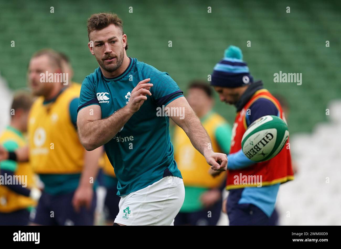 Ireland's Caelan Doris during the team run at the Aviva Stadium in ...