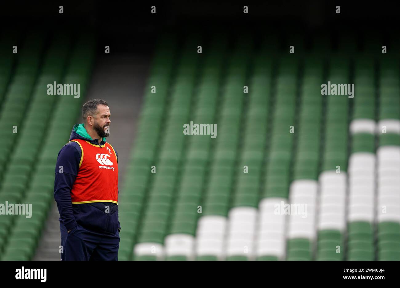 Ireland head coach Andy Farrell during the team run at the Aviva ...