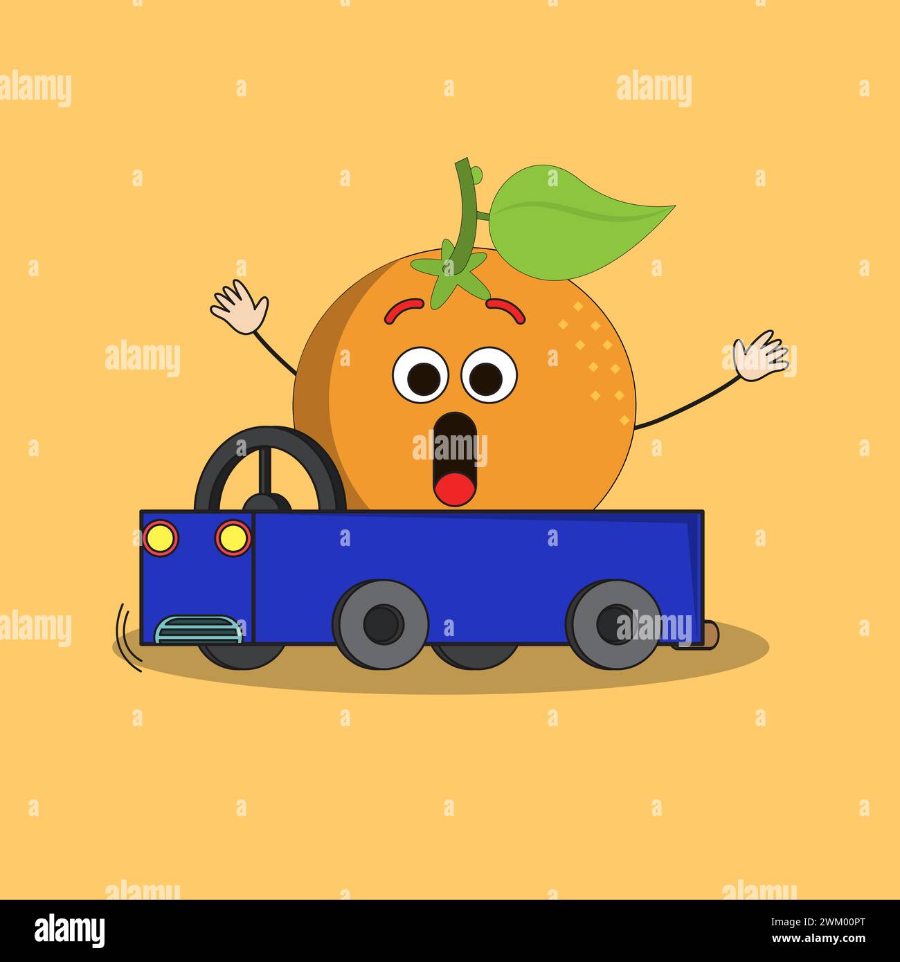 Art illustration Doodle Kawaii Fruits Symbol Character Orange Mascot ...